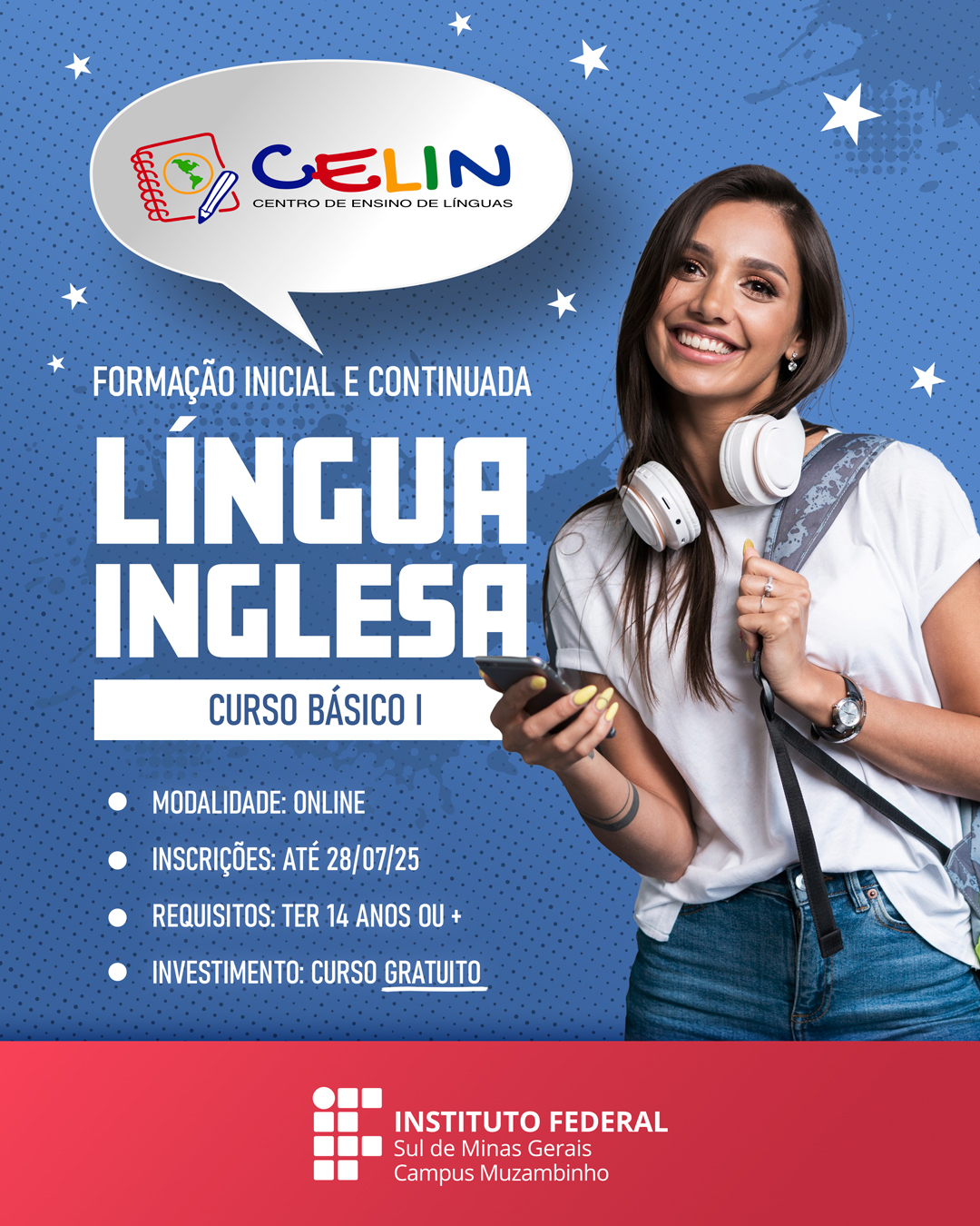 CELIN lança curso de Língua Inglesa de nível Básico. Aulas serão 100% ...
